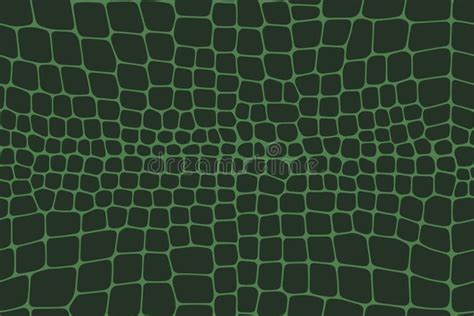 Seamless Green Crocodile Skin Pattern With Scale Design Stock Vector