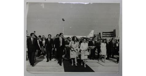 Elena Ceausescu Stefan Voitec Manea Manescu Intampinand O Inalta Delegatie Americana La