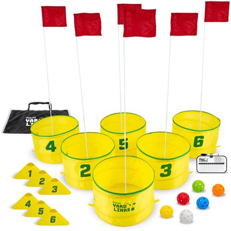Gosports Yard Links Golf Game For Indoor And Outdoor Use 6 Buckets Tee