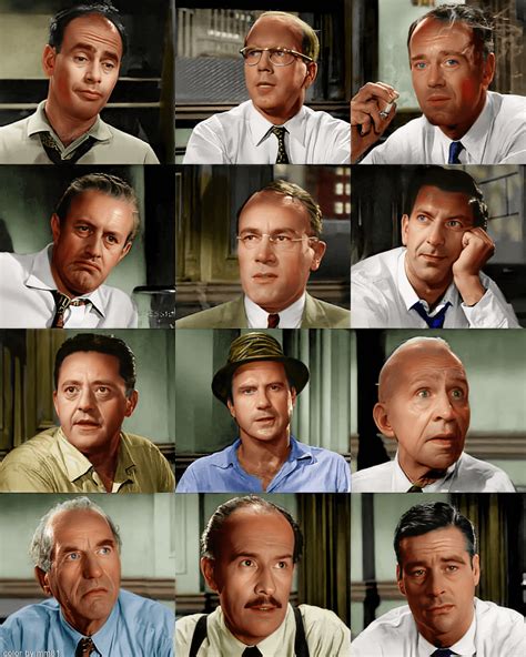 Cast Of 1957 Film Twelve Angry Men Rcolorization