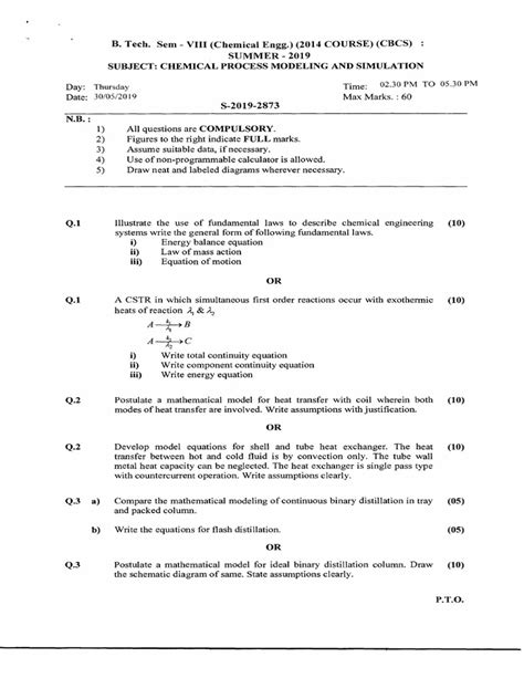 chemical process modeling simulation pdf