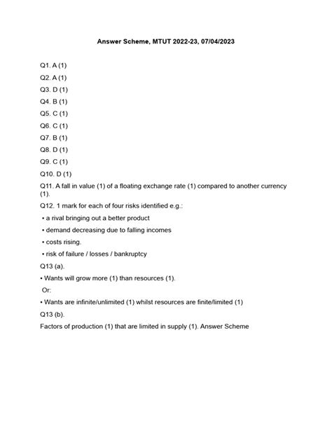 answer scheme pdf
