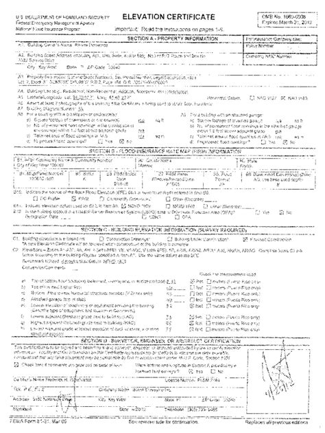 Fillable Online Example Elevation Certificate Fax Email Print Pdffiller