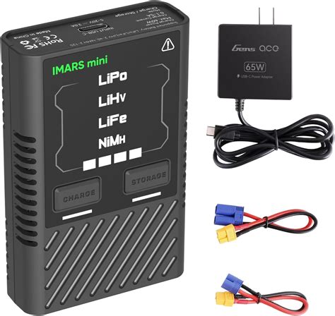 Amazon Com Gens Ace Imars Mini G Tech Series W Lipo Battery Charger With A W Type C Pd
