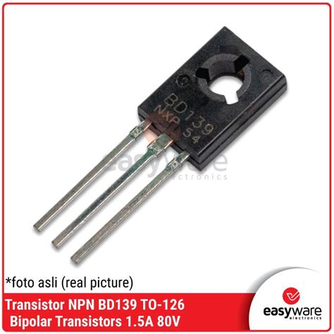 Transistor Bd139 Bd 139 Npn Medium Power To 126 15a 80v Bjt Amplifier