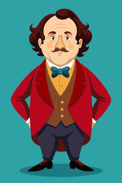 P T Barnum 전체 몸 터 일러스트레이션 프리미엄 Ai 생성 벡터