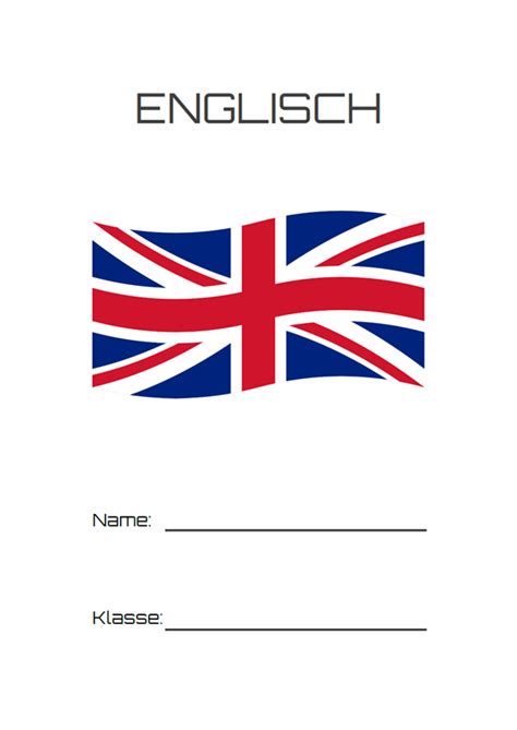 Englisch Deckblatt Deckblatt De