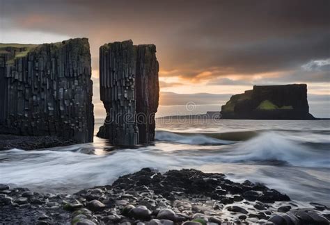 A View Of The Fingals Cave Stock Illustration Illustration Of Morning 320828116