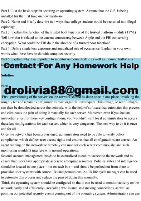 part 1 list the basic steps in securing an operating system assume pdf