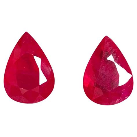 44 22 Carat Ruby Faceted Pan Cabochon Pair Loose Gemstone For Sale At