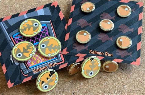 Salmon Run Enamel Pins Badges Etsy