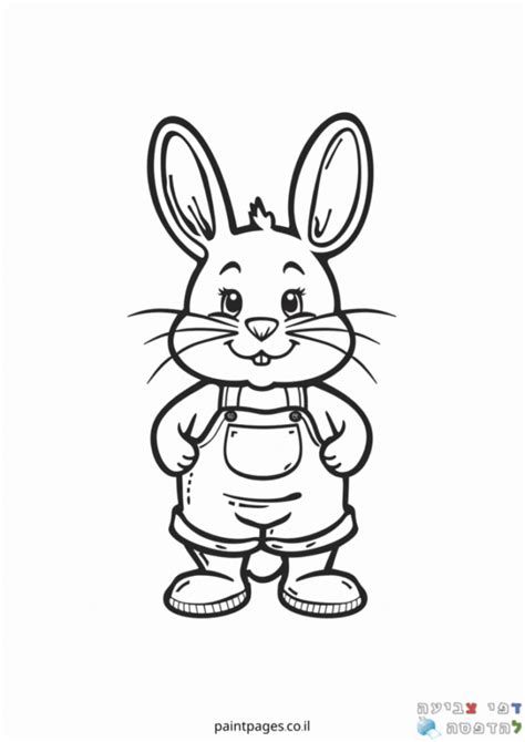 ארנב יוצא לעבודה לצביעה דפי צביעה להדפסה