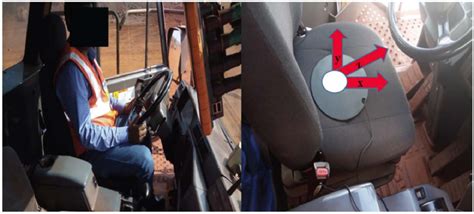 A Dumper Operators Seat Cabin And Seat Pad Accelerometer With The