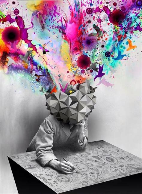 Mind Blown Art Au Fusain Art De Rue Art Contemporain