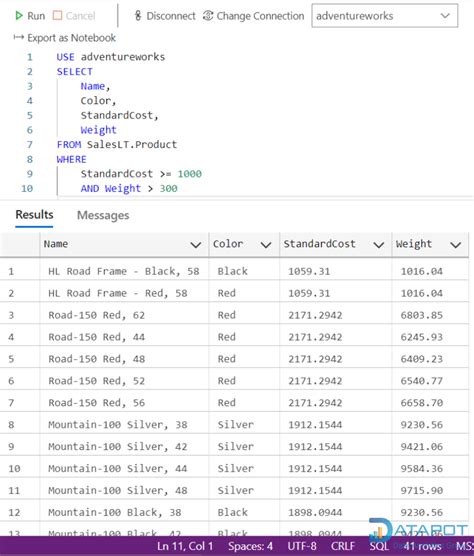 [Tài liệu học SQL] Phần 3 -Truy vấn có điều kiện và lệnh WHERE trong SQL - Datapot.vn