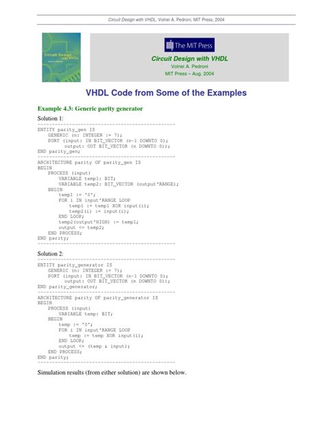 Vhdl Programs Pdf Vhdl Software Engineering