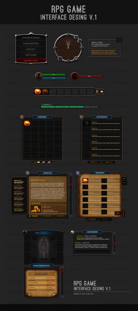 RPG User Interface Design On Behance