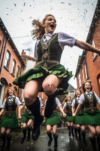 Premium Photo A Highspeed Shot Of Irish Dancers Midperformance