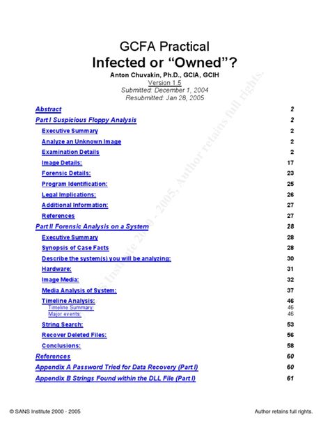 Anton Chuvakin Sans Giac Gcfa Certification Document Pdf Computer File Floppy Disk
