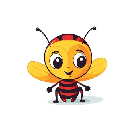 Mignon Insecte Plat Vecteur Premium