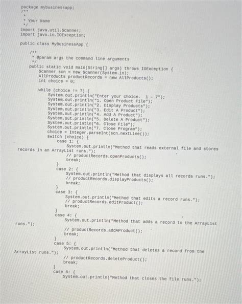 Solved Package Businessapppackage Businessapp 11 Import