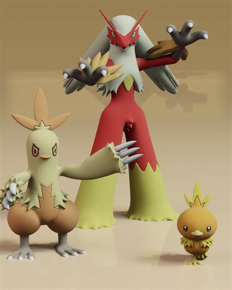 Stl File Torchic Evolution Pack 🐉 ・model To Download And 3d Print・cults