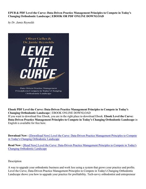 Download Book Level The Curve Data Driven Practice Management
