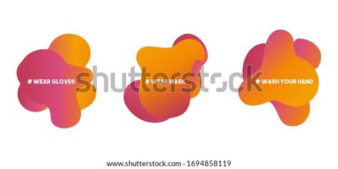 Set Fluid Gradient Vector Shapes Stay Stock Vector Royalty Free