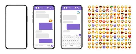 premium vector smartphone messaging app user interface design with
