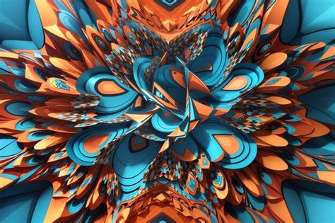 Premium Ai Image 3d Abstract Geometrical Kaleidoscope Transformation