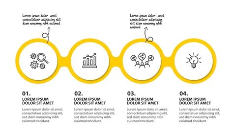 Premium Vector 4 Steps Infographic Flowchart Design Template