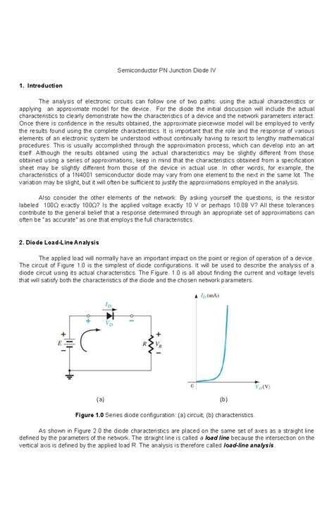 Semiconductor Pn Junction Diode Iv Semiconductor Pn Junction Diode Iv Introduction The