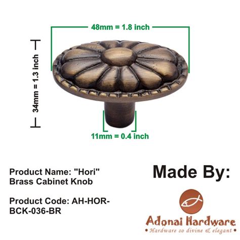 Quality Hori Brass Cabinet Knob Adonai Hardware
