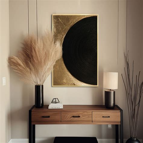 Картина текстурная "Затмение 1", 53х83 см, фактурная, авторская, с 3д ...