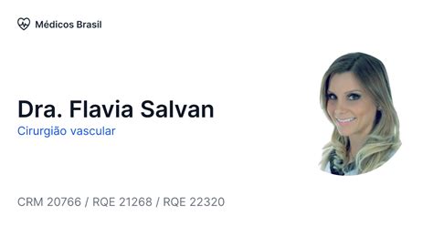 Dra Flavia Salvan Cirurgião Vascular Médicos Brasil