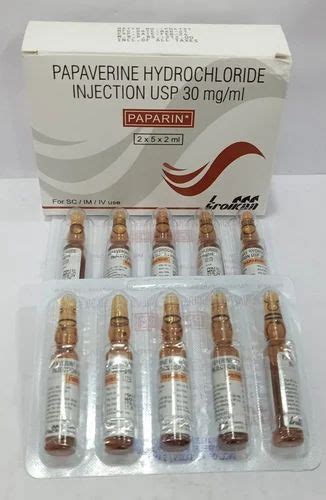 Papaverine Hydrochloride Injection At ₹ 200 Box Papaverine Injection