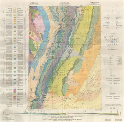 Kingdom Of Saudi Arabia Usgs Geologic Map Of The Southern Tuwayq