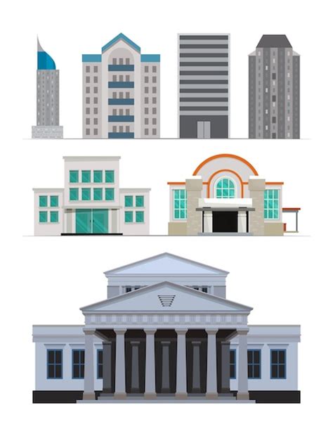Premium Vector City Building Vector Set