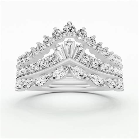 Buy Meghan Stackable Multi Row Lab Grown Diamond Stackable Ring Multi