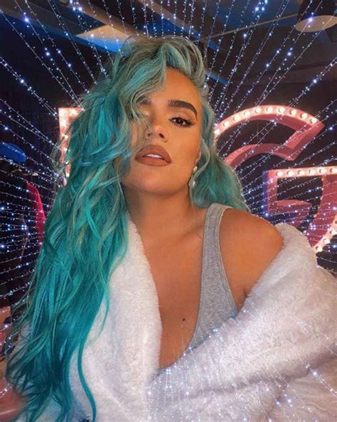 Karol G New Hair Color Blue At Martin Green Blog