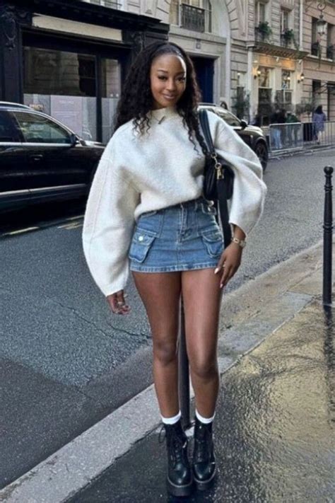 Mini Skirt With Heels
