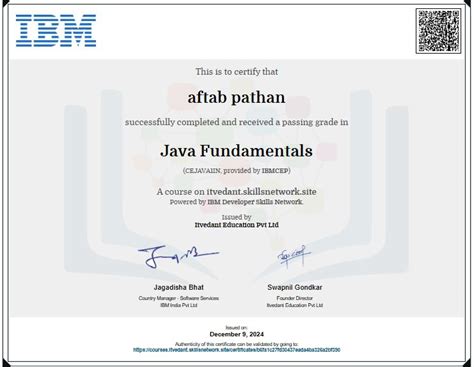 Java Certification Ibm Softwaredevelopment Coding Learning Aftab Pathan
