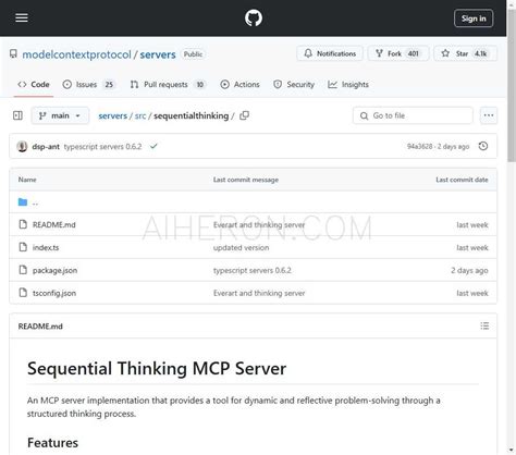 sequential thinking mcp server ，一款助力动态反思与问题解决的工具。