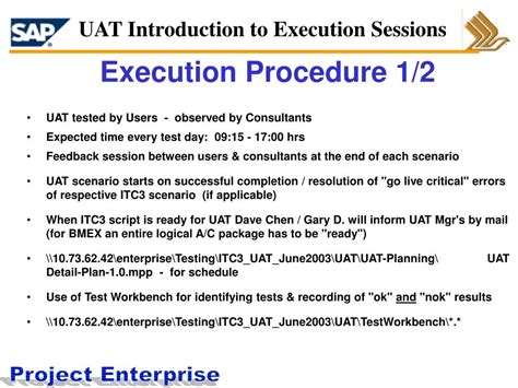 ppt user acceptance test introduction to execution sessions