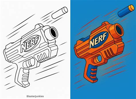 Nerf Gun Coloring Pages Pdf