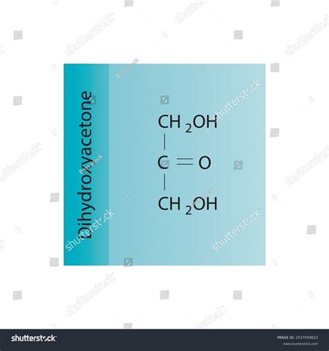 Dihydroxyacetone Skeletal Structure Diagramketose Compound Molecule Stock Vector Royalty Free