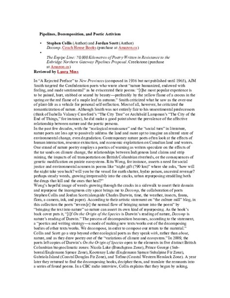 Pdf “pipelines Decomposition And Poetic Activism”