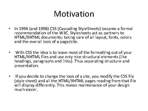 Cascading Style Sheets Css Learning Outcome Css Introduction