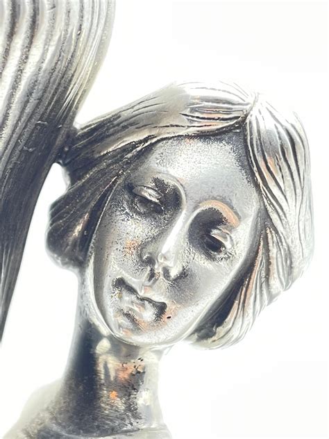 Art Nouveau Achille Gamba Candlestick Pewter For Sale At 1stdibs