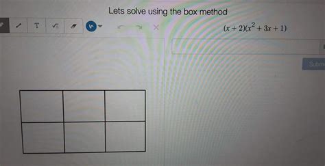 answered t √ v lets solve using the box method… bartleby